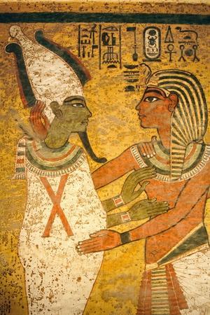 'Wall Painting in Tomb of King Tutankhamun; Egypt; New Kingdom ...
