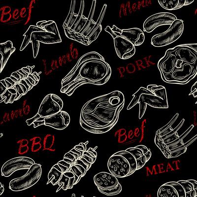 'BBQ Pattern' Art Print - Kimberly Allen | Art.com