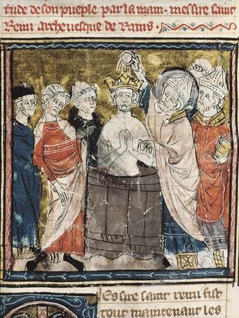 'King Clovis I's Baptism by Saint Remigius, Bishop of Reims' Art Print ...