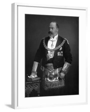 'King Edward VII Dressed in Masonic Garb, 1895' Photographic Print ...