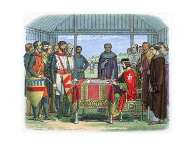 'King John Signing the Magna Carta at Runnymede, Surrey, 15 June 1215 ...