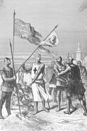 'King Richard I and His Men Removing Flag from Conquered Territory ...