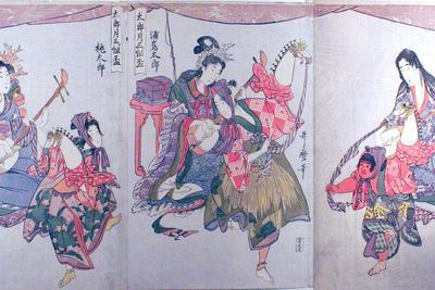 Kintaro, Urashimataro, and Momotaro, from the triptych "Set of Three ...
