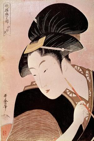 'Portrait of Woman Japanese Print by Utamaro Kitagawa (1753-1806), 18Th ...