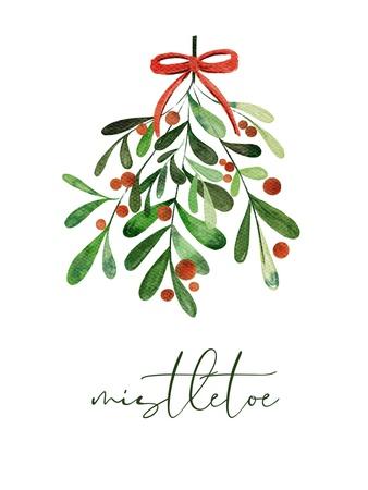 'Christmas Mistletoe' Giclee Print - Kristina N | Art.com