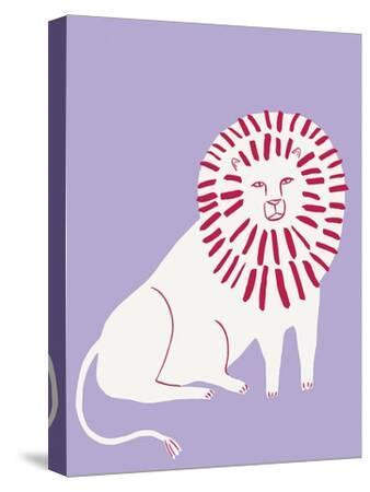 'Playful Creatures - Bright' Stretched Canvas Print - Kristine Hegre ...