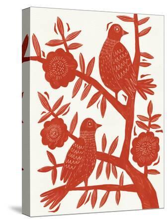 'Ruby Roost' Stretched Canvas Print - Kristine Hegre | Art.com