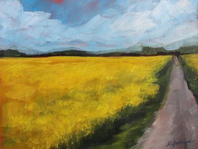 'Yellow Field' Art Print - Kristy Andrews | Art.com