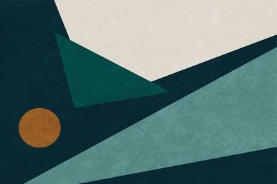 'Geometrical Art with Triangle and Circle Shapes. Dark Color Modern ...