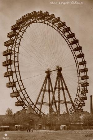 'La Grande Roue De Paris, Exposition Universelle, Paris, France, 1900 ...