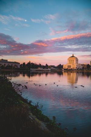 'Lakeside Morning Reflections, Lake Merritt, Oakland California ...