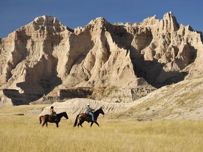 'Lakota Indians in the Badlands of South Dakota, USA' Photographic ...