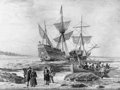 Landing of the Mayflower on 11th December 1620 Giclee Print | Art.com