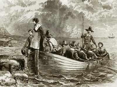 Landing of the Pilgrims at Plymouth Rock, 1620 Giclee Print | Art.com