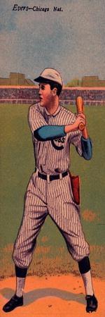 'Chicago, IL, Chicago Cubs, John Evers, Baseball Card' Art Print ...