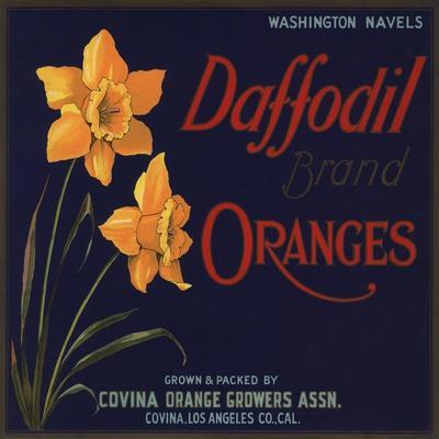 'Daffodil Brand - Covina, California - Citrus Crate Label' Art Print ...