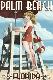 'Palm Beach, Florida - Pinup Girl Lifeguard' Art Print - Lantern Press ...