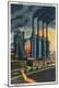'Pittsburgh, Pennsylvania - Steel Mill Scene at Night' Art Print ...