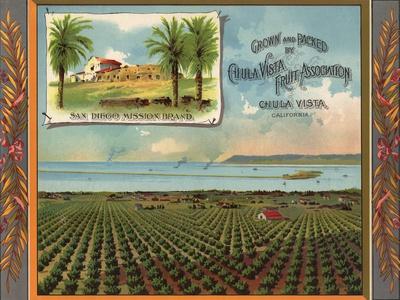 'San Diego Mission Brand - Chula Vista, California - Citrus Crate Label ...