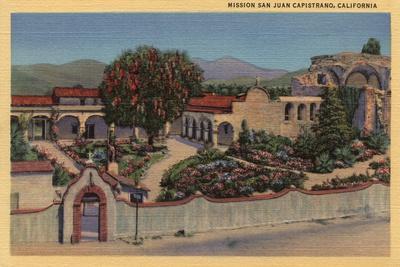 'San Juan Capistrano, CA - Aerial View of the Entire Mission' Art Print ...