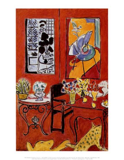 Large Red Interior, 1948 Art Print by Henri Matisse | Art.com