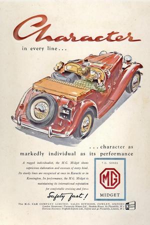 'Press Advertisement for the Mg Midget, 1950s' Giclee Print - Laurence ...