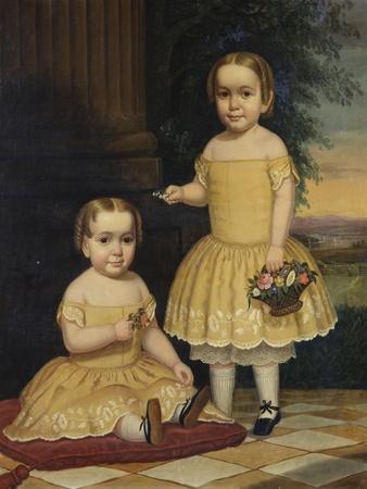 'Portrait of Lavinia and Ella Simpson, c.1854' Giclee Print - Lavinia Scholes Simpson | Art.com