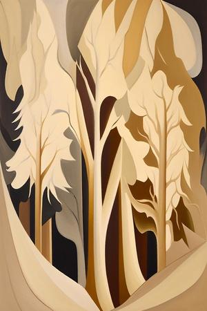 'Abstract Forest' Art Print - Lea Faucher | Art.com