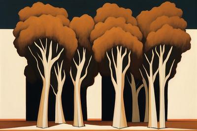 'Abstract Oak Trees' Art Print - Lea Faucher | Art.com