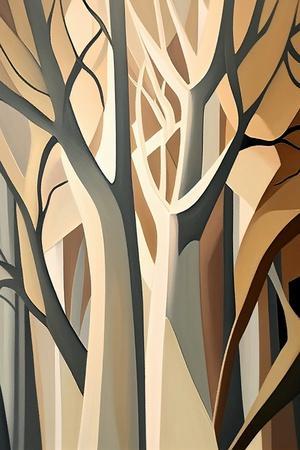 Abstract Trees Art Print - Lea Faucher | Art.com