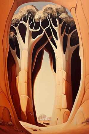 'Baobab Forest' Art Print - Lea Faucher | Art.com