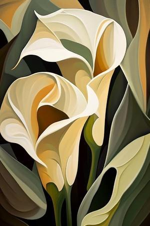 'Calla Lilies' Art Print - Lea Faucher | Art.com