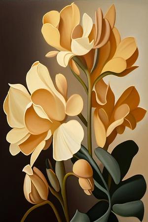 'Freesia Flowers' Art Print - Lea Faucher | Art.com