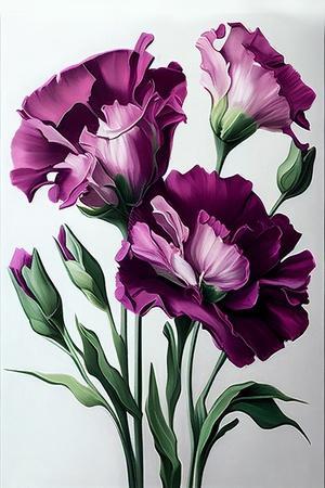 'Lisianthus Flowers' Art Print - Lea Faucher | Art.com