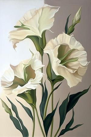'Two Lisianthus Flowers' Art Print - Lea Faucher | Art.com