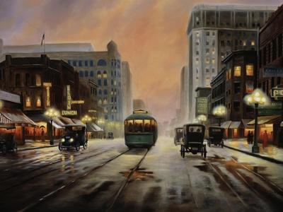 'Night Lights' Art Print - Leo Stans | Art.com