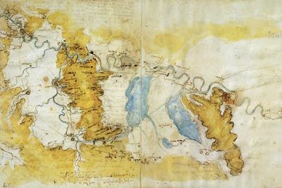 'Map of North-West of Tuscany from Florence to Sea' Giclee Print ...