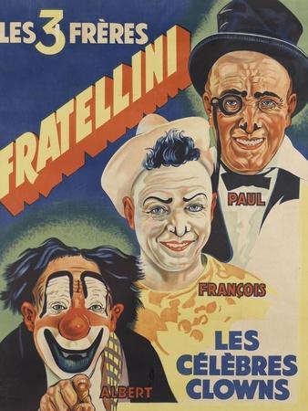 'Les trois frères Fratellini, Paul, François, Albert, les célèbres ...