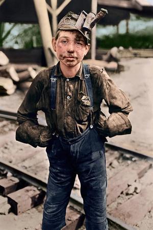 'Young Coal Miner at Turkey Knob Mine, West Virginia. 1908 (Coloured ...