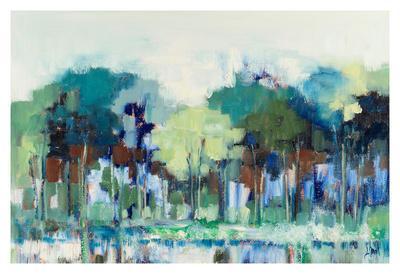 'Blue Green Tree Reflections' Art Print - Libby Smart | Art.com