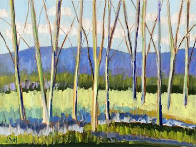 Distant Blue Mountain Art Print - Libby Smart | Art.com