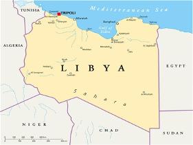 'Libya Political Map' Art Print - Peter Hermes Furian | Art.com