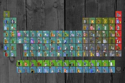 'License Plate - Periodic Table' Giclee Print - Design Turnpike | Art.com