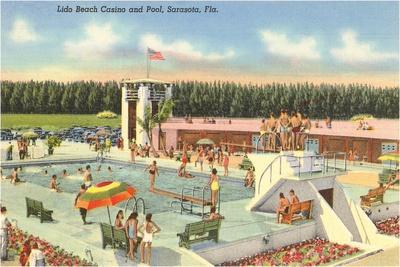Lido Beach Pool, Sarasota, Florida Art Print | Art.com