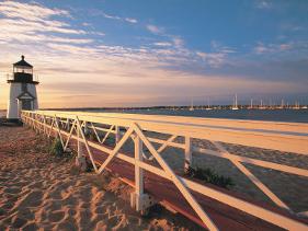 'Lighthouse at Sunrise, Nantucket, MA' Photographic Print - Walter ...