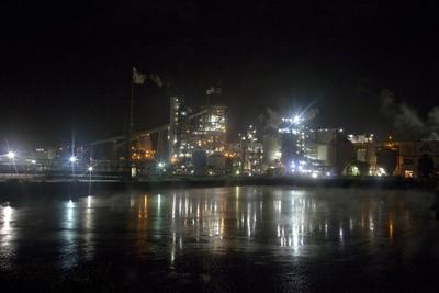 Lights at Night at the Pulp Factory Photo | Art.com
