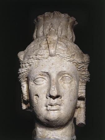 'Limestone Head of Cleopatra I or II, from Alexandria, Mazarita ...
