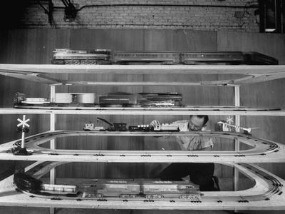 'Lionel Corporation Employee Testing New Model Train Sets' Photographic ...
