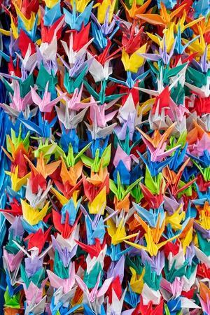 1000 cranes origami created as prayer for peace on display in Peace ...