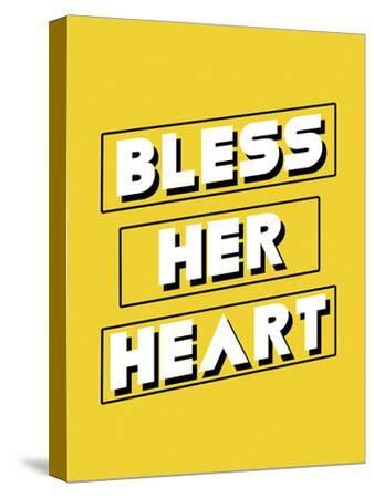 'Bright Type - Bless' Stretched Canvas Print - Lisa McCandless | Art.com